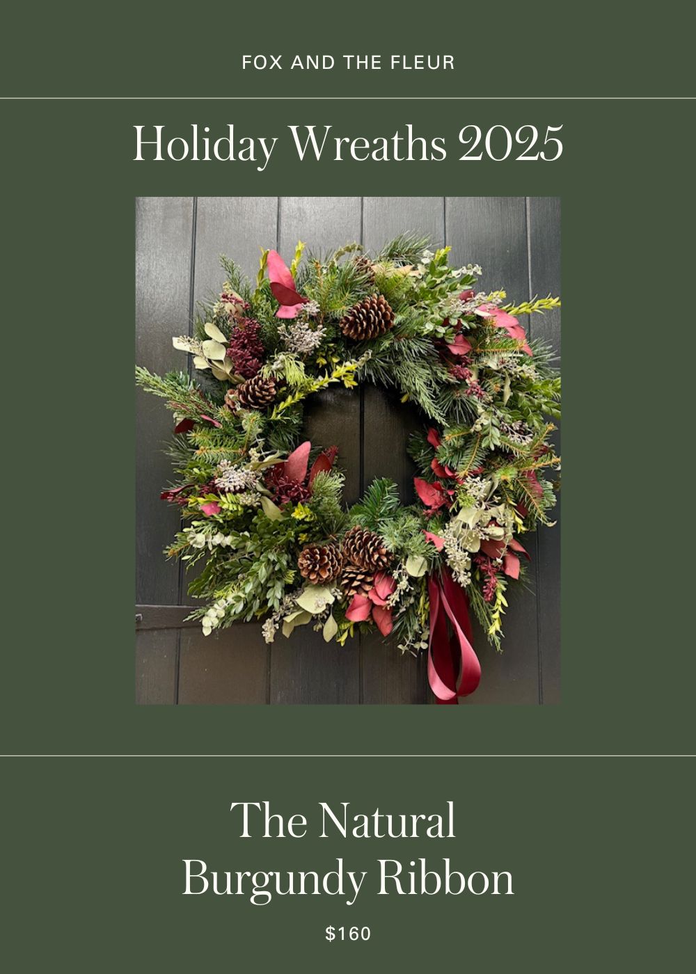The Natural- Burgundy Ribbon | Fox and the Fleur